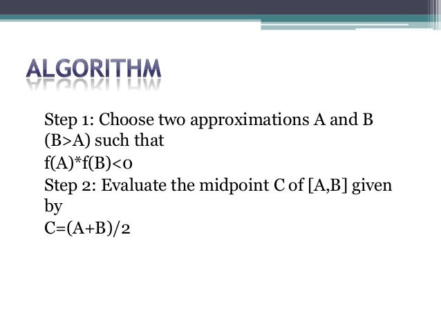 Bisection method Bisection method
