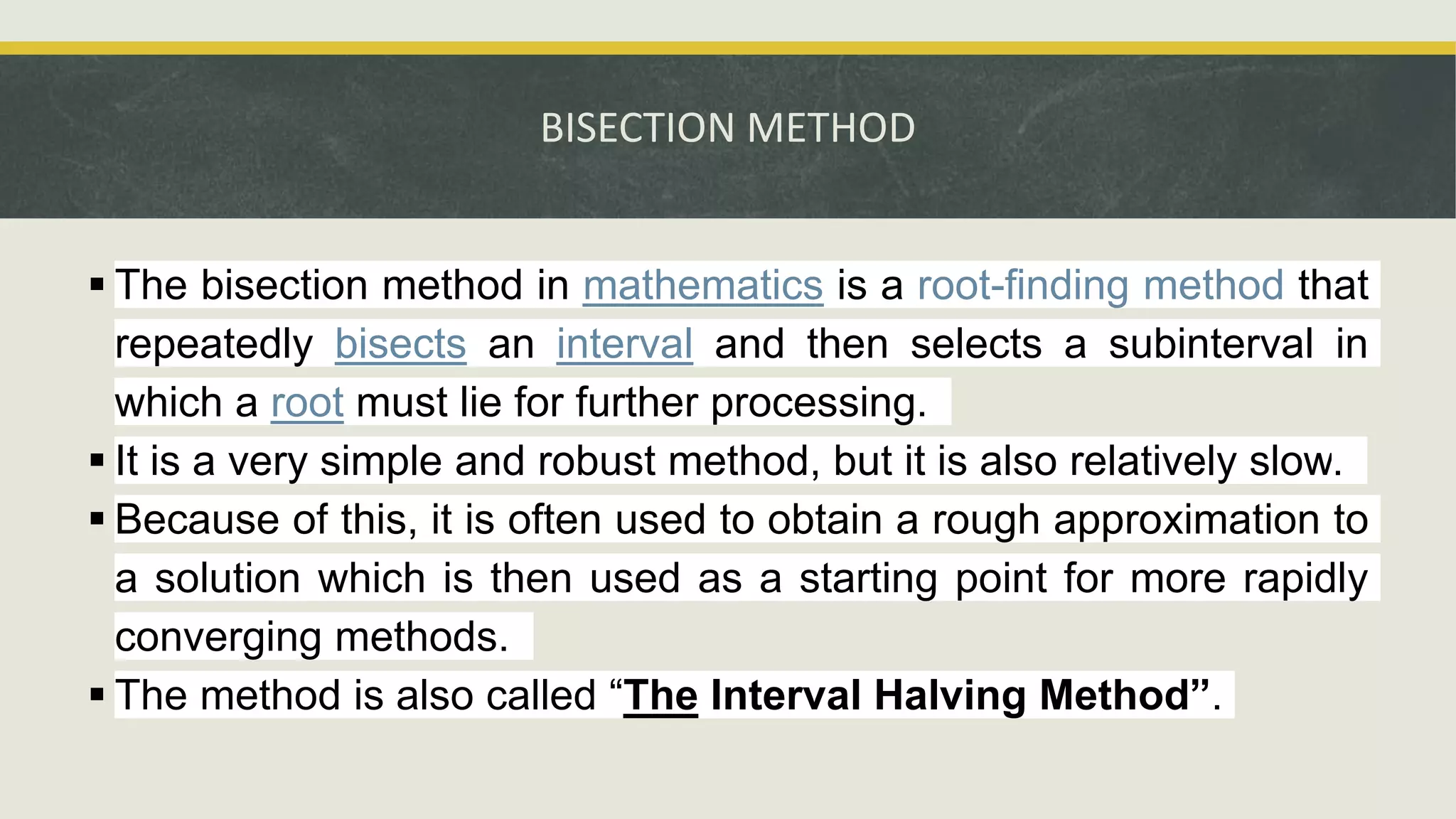 Bisection method | PPTX