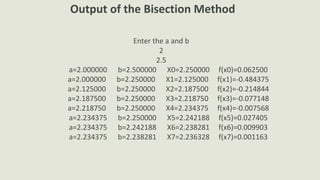 Bisection method | PPTX