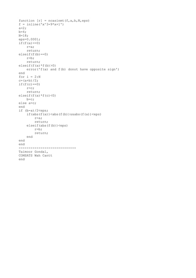 Bisection methode alternate | PDF