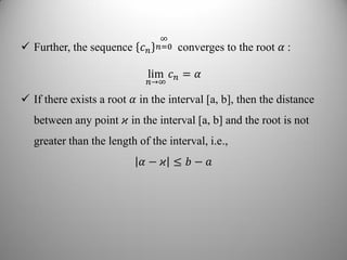 Bisection theorem proof and convergence analysis | PDF