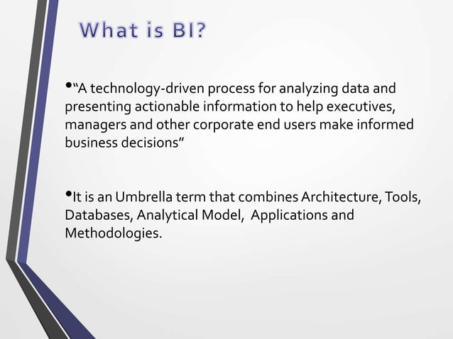 Presentation on Business Intelligence (BI) | PPTX | Computer Software ...