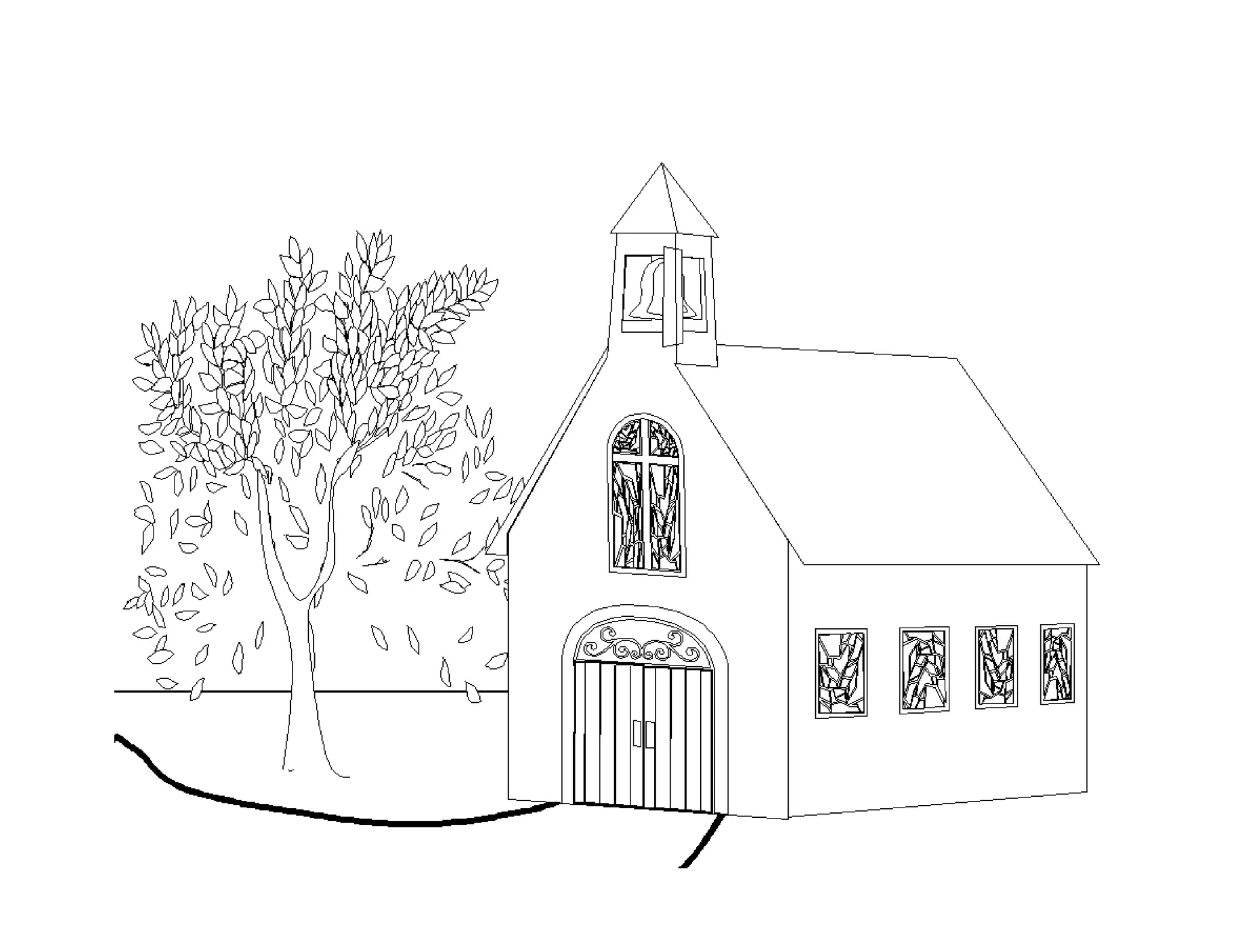 Biserica - fisa de colorat | DOCX