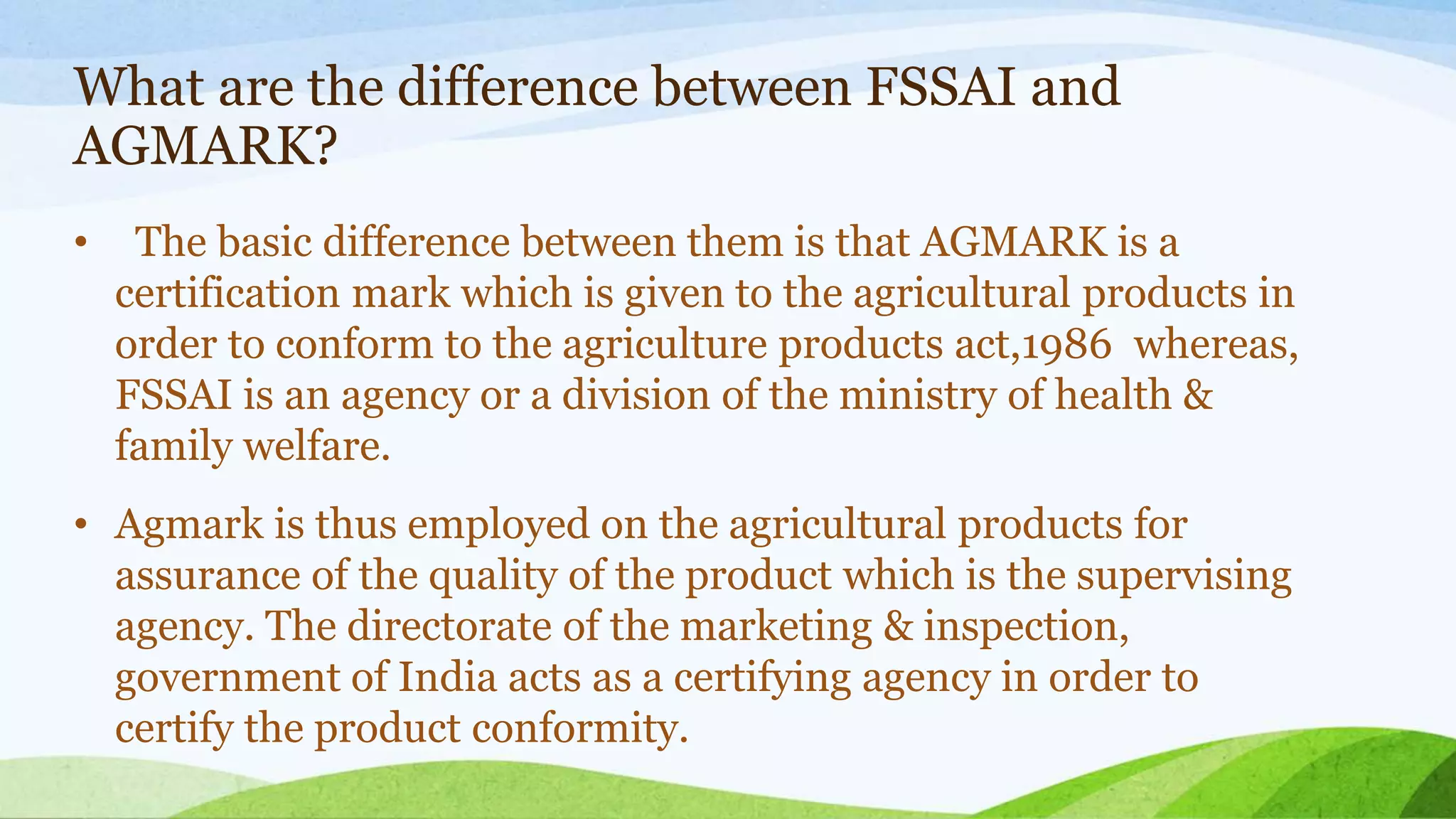 Bis ,fssai and iso certification | PPTX