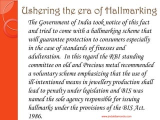 BIS hallmark jewellery | PPTX