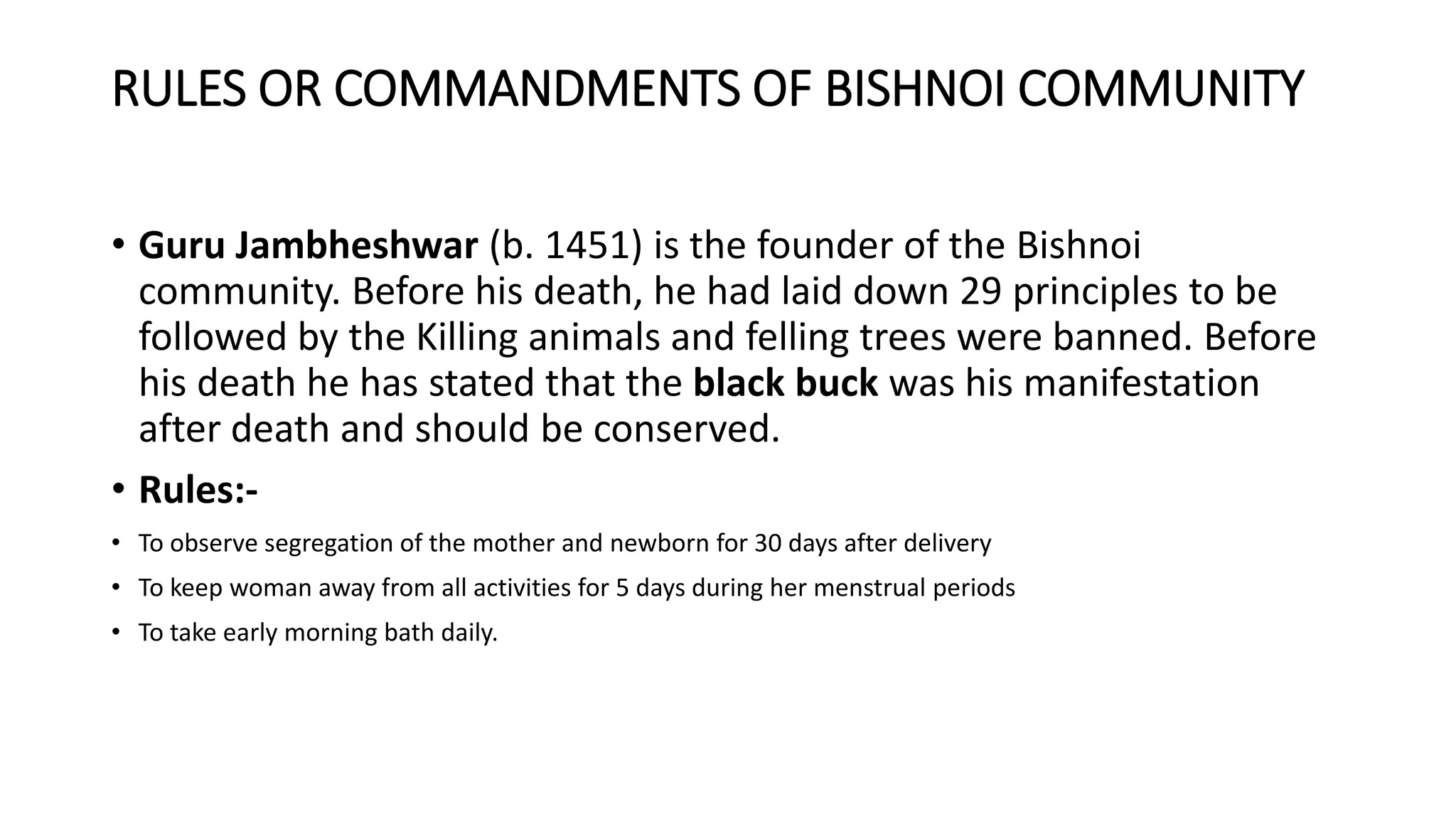 Bishnoi movement | PPTX