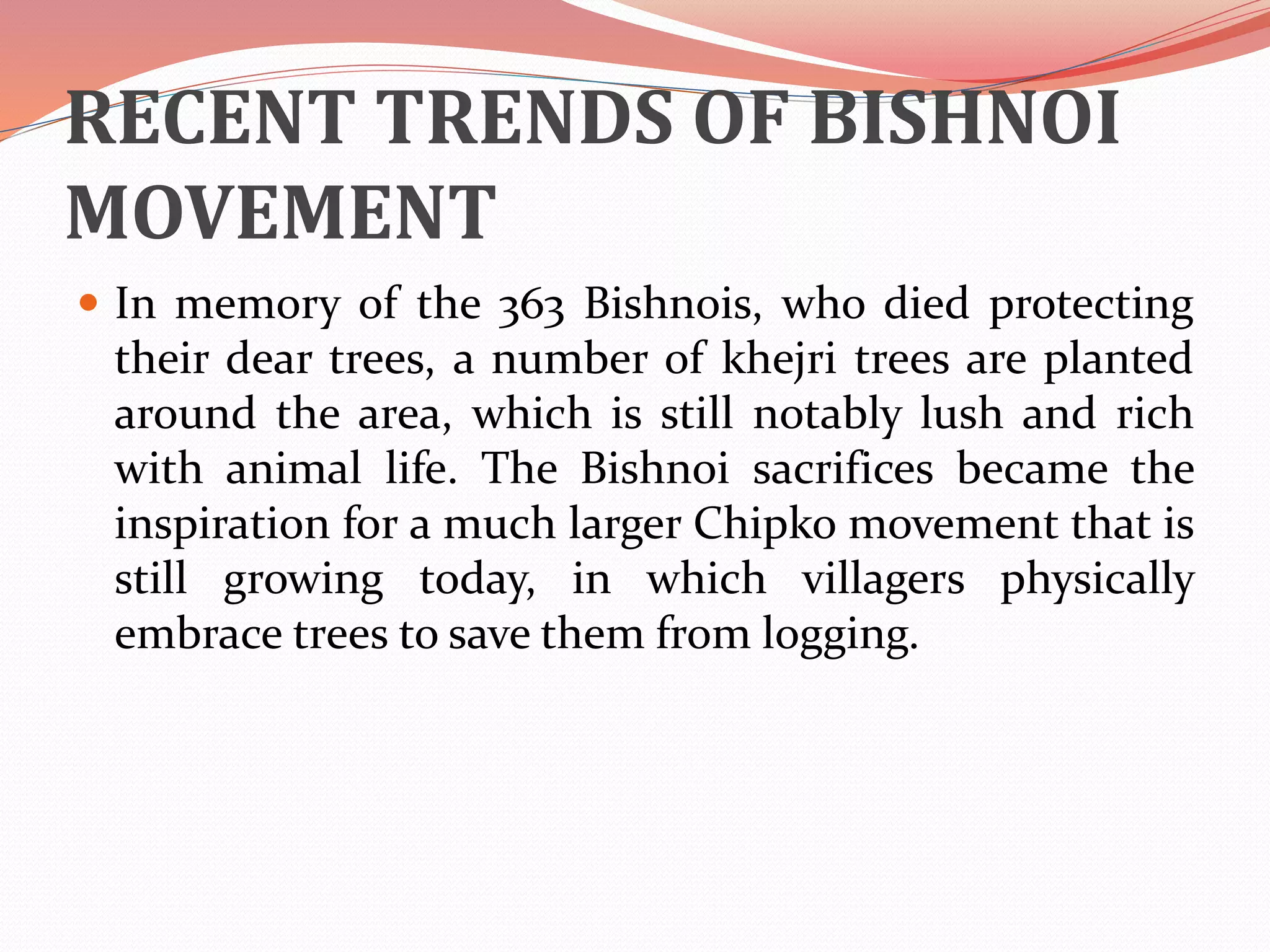 Bishnoi movement ppt | PPTX