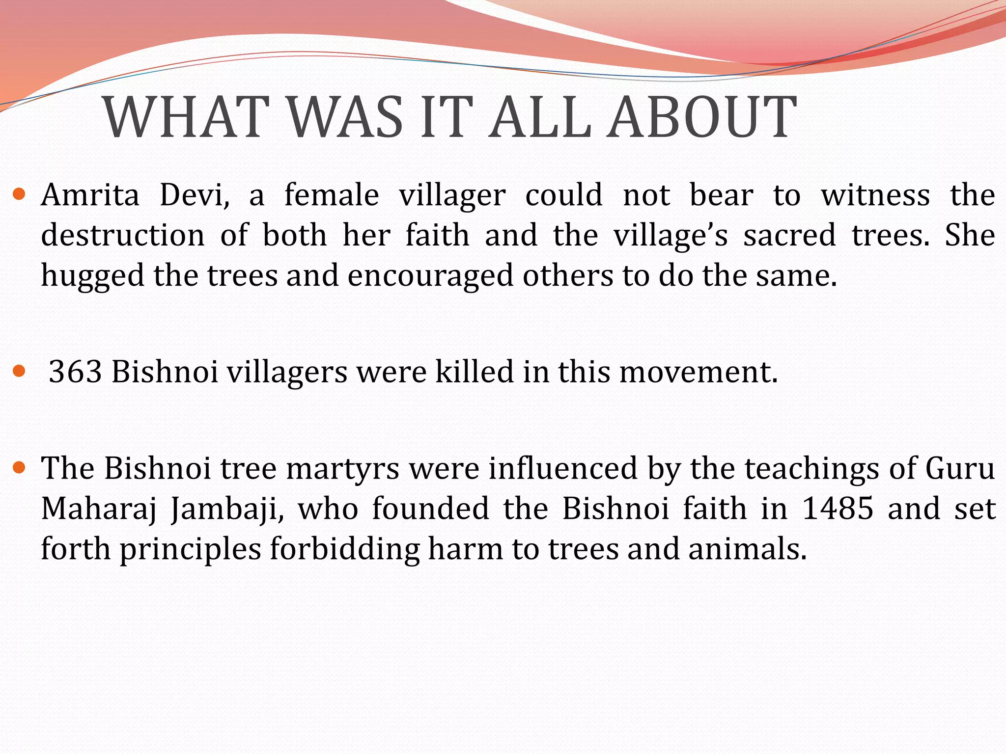 Bishnoi movement ppt | PPTX