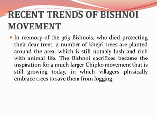 Bishnoi movement ppt | PPTX