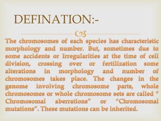 chromosomal disorder structural and numerical | PPTX