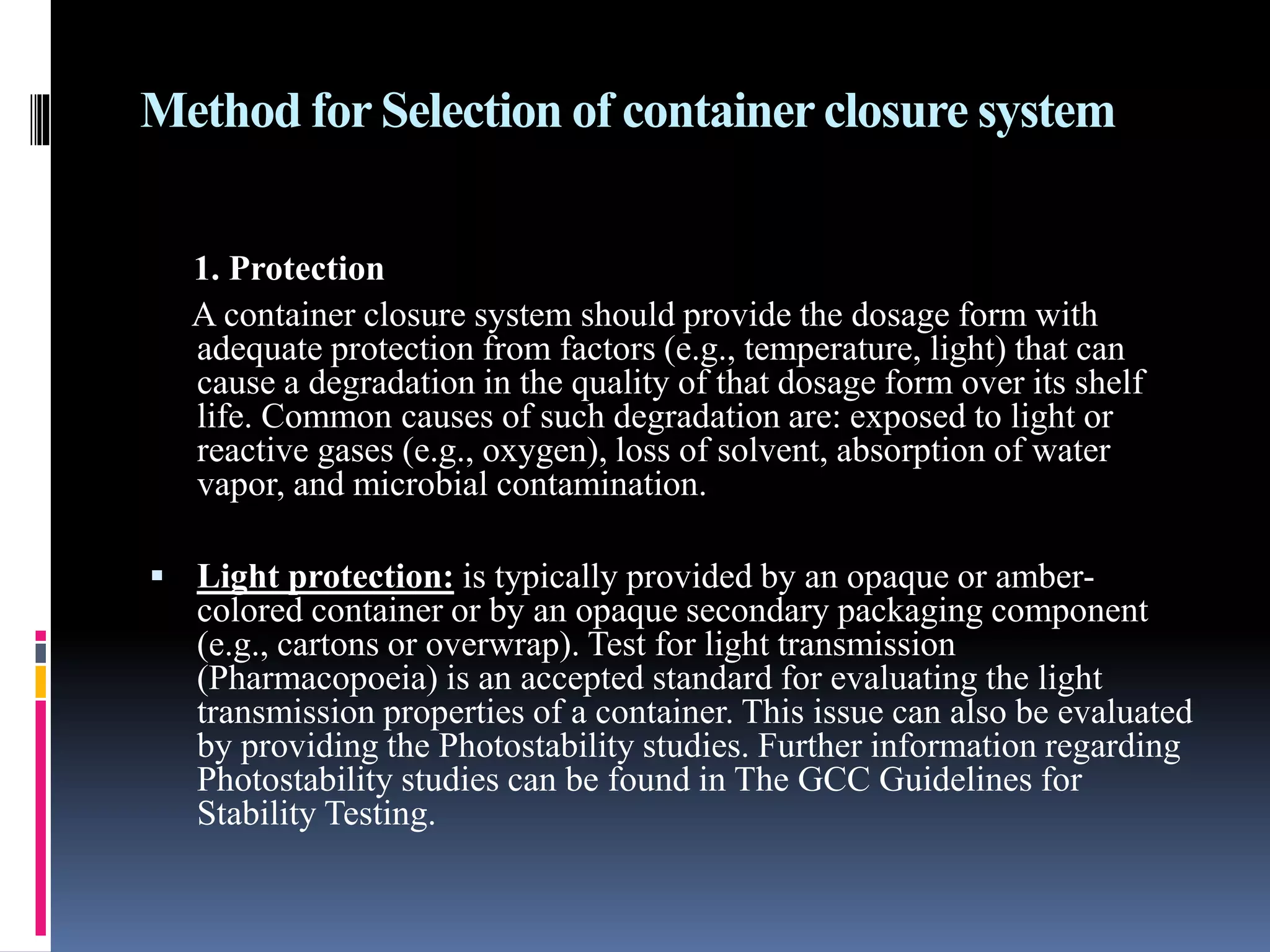 container closure system | PPTX
