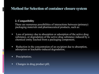 container closure system | PPTX