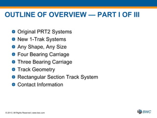 Seamless Rotary Guidance System: Bishop-Wisecarver 1-Trak Part I | PPTX