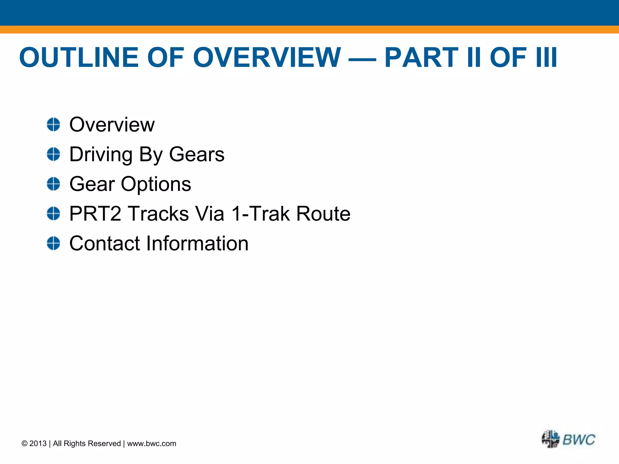 Seamless Rotary Guidance System: Bishop-Wisecarver 1-Trak Part II | PPTX