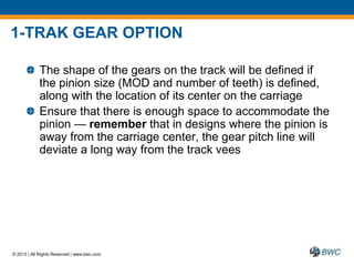 Seamless Rotary Guidance System: Bishop-Wisecarver 1-Trak Part II | PPTX