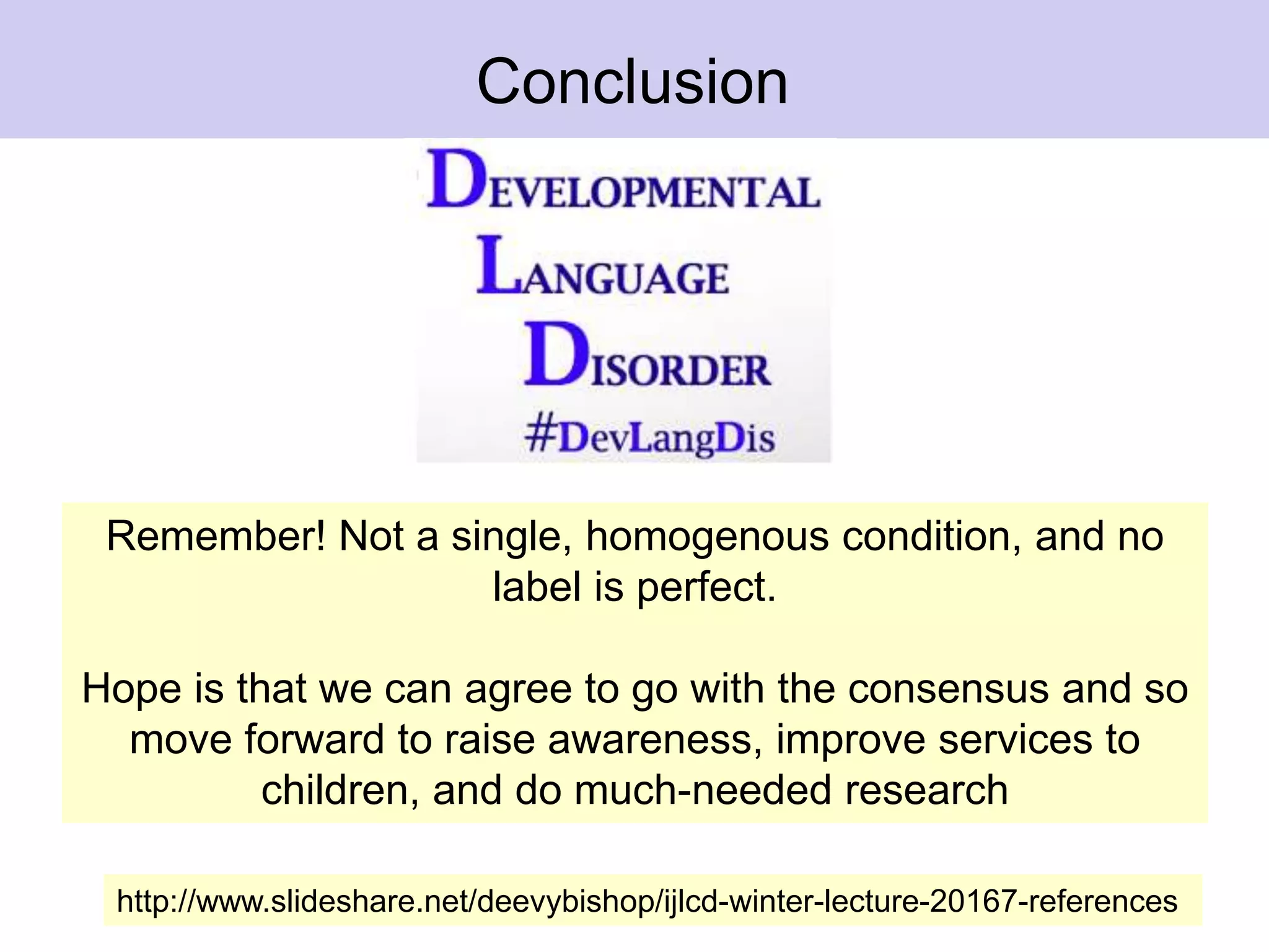 What is Developmental Language Disorder | PPTX