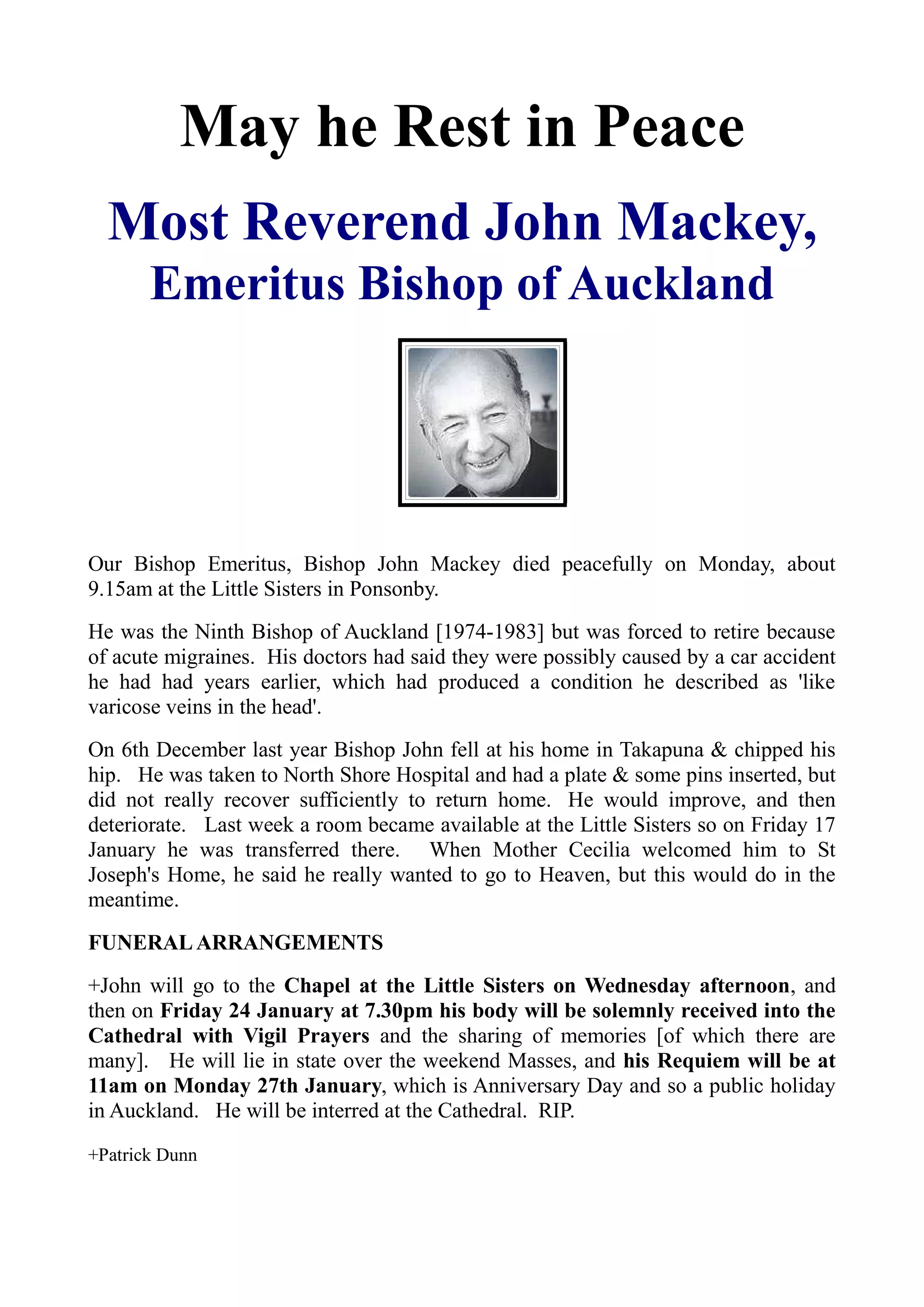 Bishop John Mackey DD | PDF