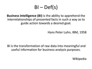 BI Introduction | PPTX