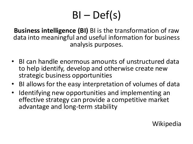 BI Introduction