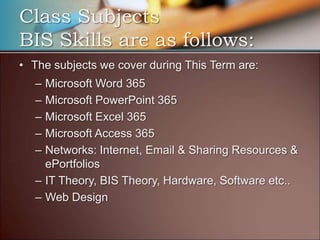 BIS induction presentation 2020 | PPT