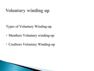 Business law- Winding up of company ppt-Dr. Kokila Saxena | PPT