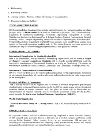 BIS (Bureau of Indian standards ) | PDF