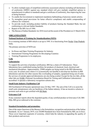BIS (Bureau of Indian standards ) | PDF
