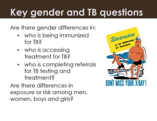 Gender and Tuberculosis Data for Monitoring and Evaluation | PPTX