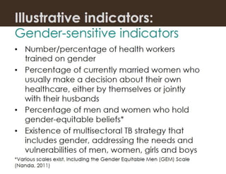 Gender and Tuberculosis Data for Monitoring and Evaluation | PPTX