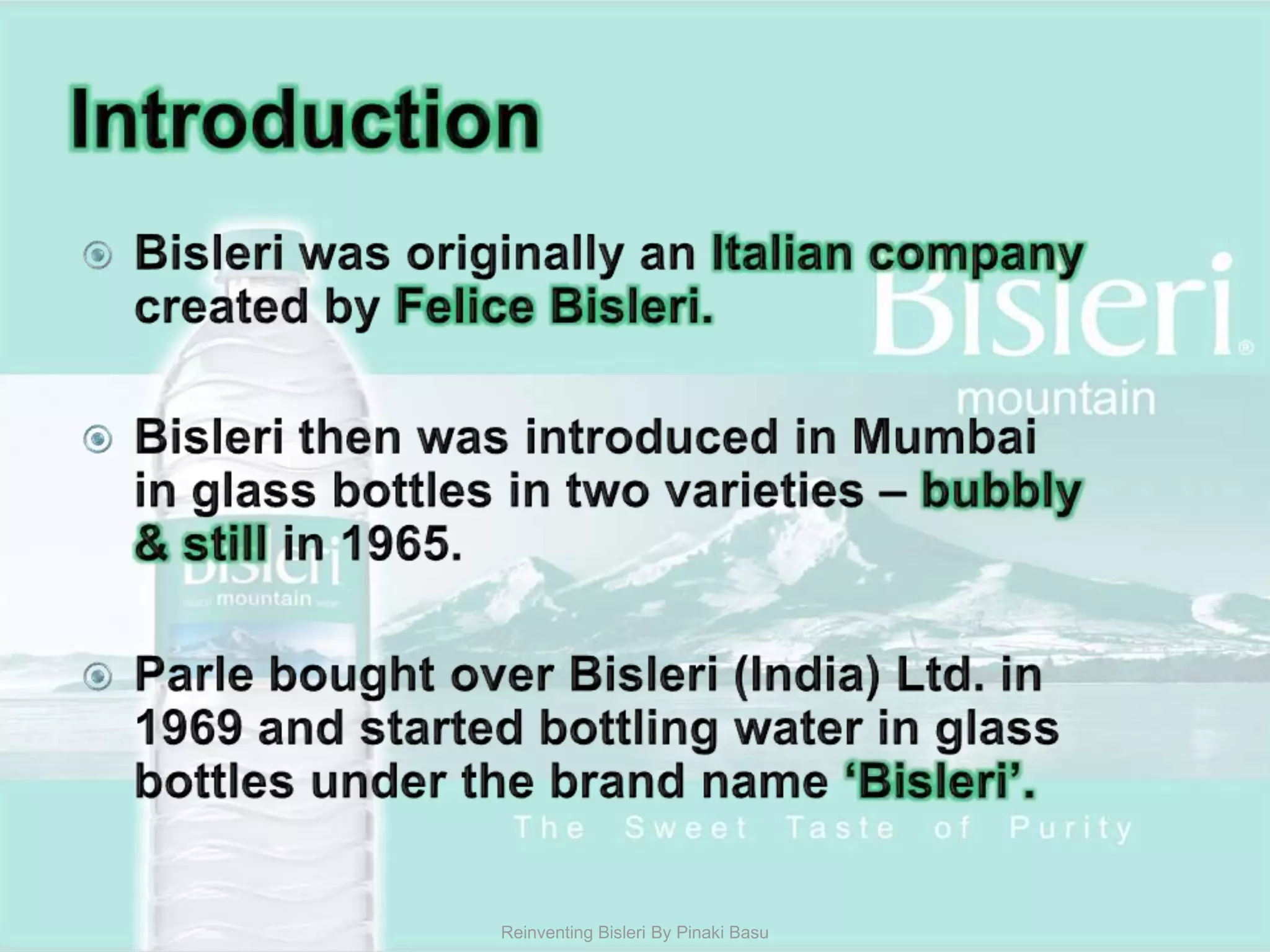Reinventing Bisleri | PPT