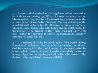 BIS LICENCE UNDER FOREIGN MANUFACTURERS CERTIFICATION SCHEME (FMCS) | PDF