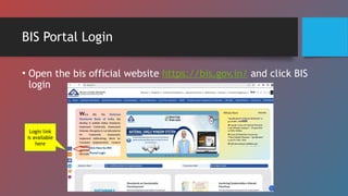 Bureau of Indian S Login and MSCD Portal | PPTX