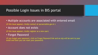 Bureau of Indian S Login and MSCD Portal | PPT
