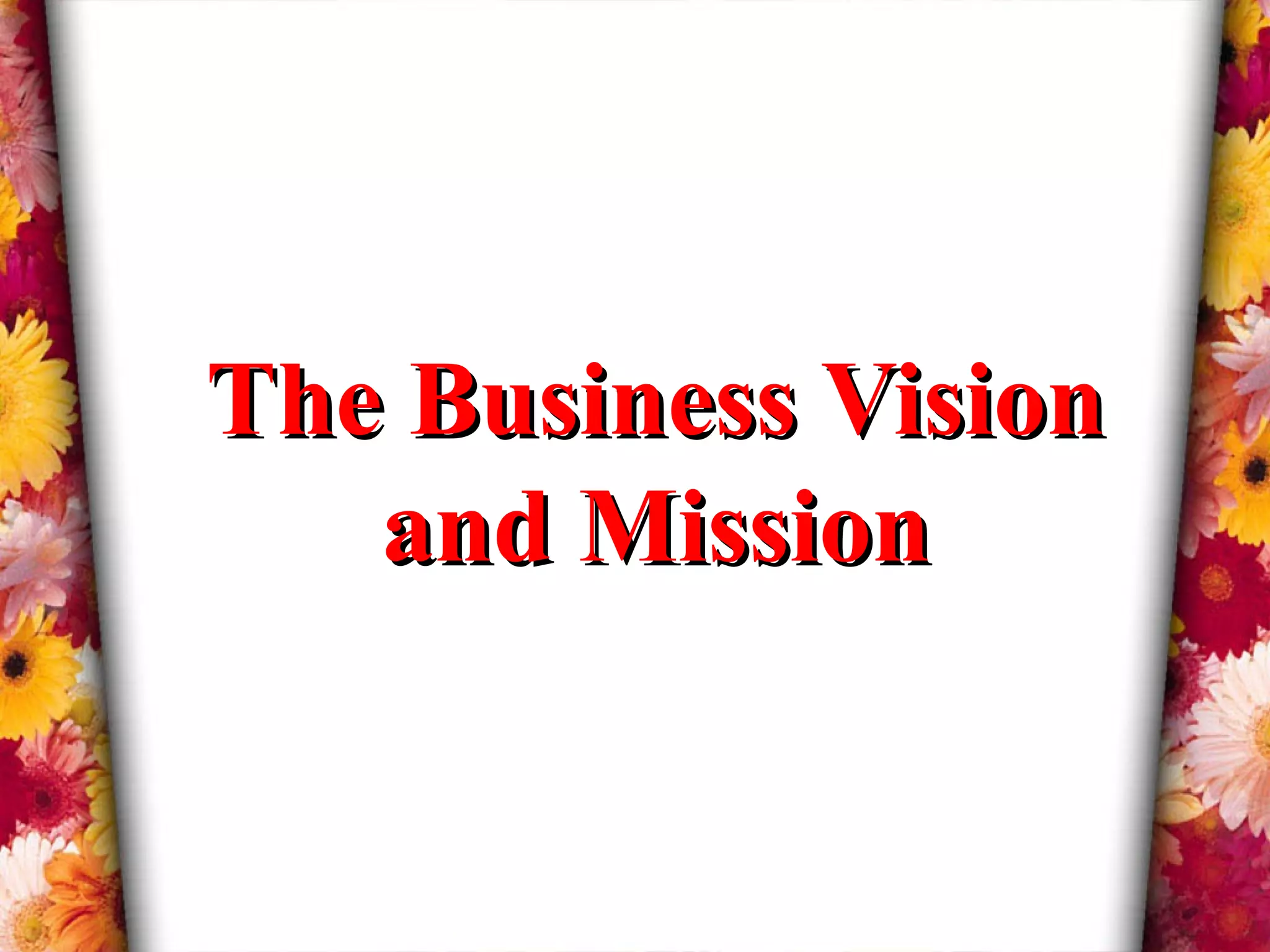 Business vision and mission statement | PPT