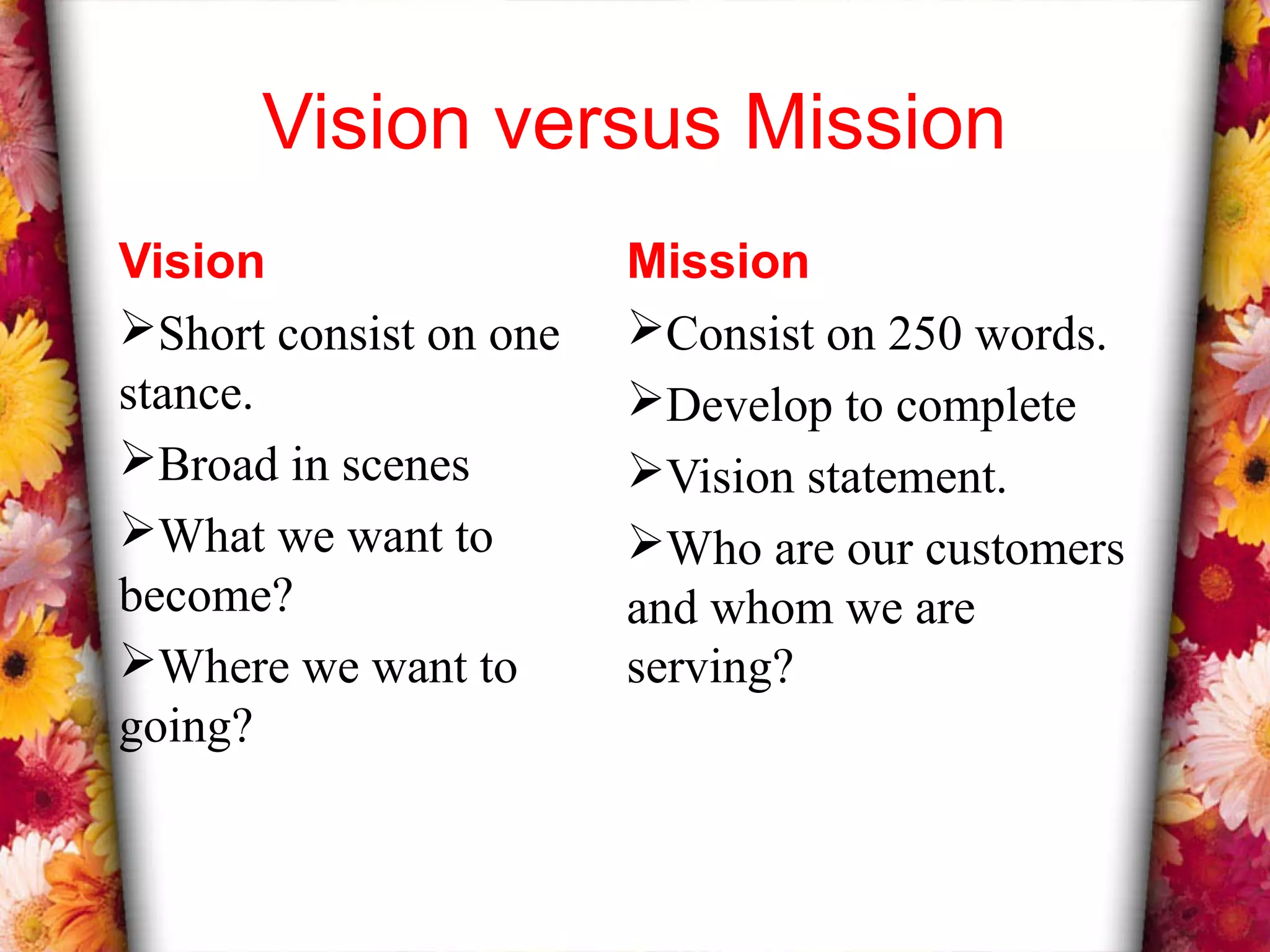 Business vision and mission statement | PPT