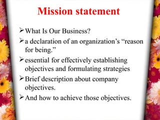 Business vision and mission statement | PPT | Business | Business and ...