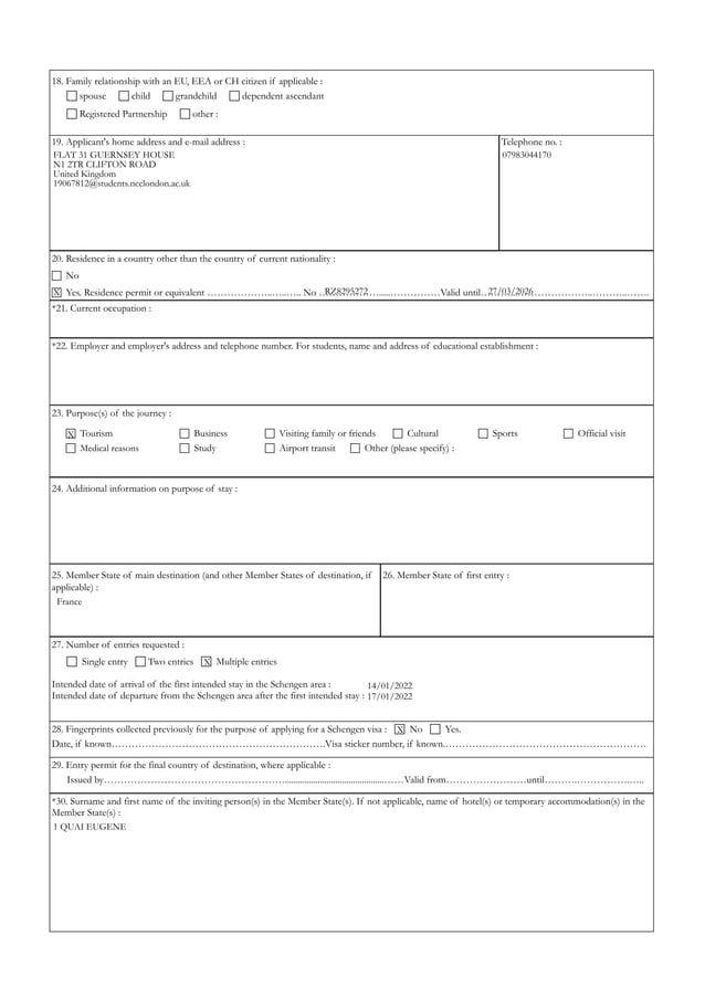 Portugal Schengen Visa application form UK | PDF
