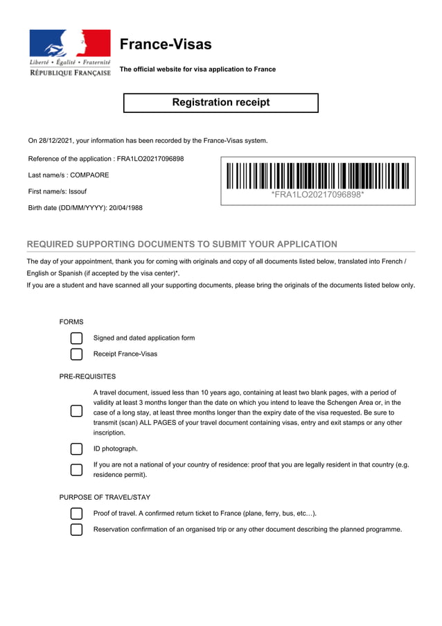 Portugal Schengen Visa application form UK | PDF