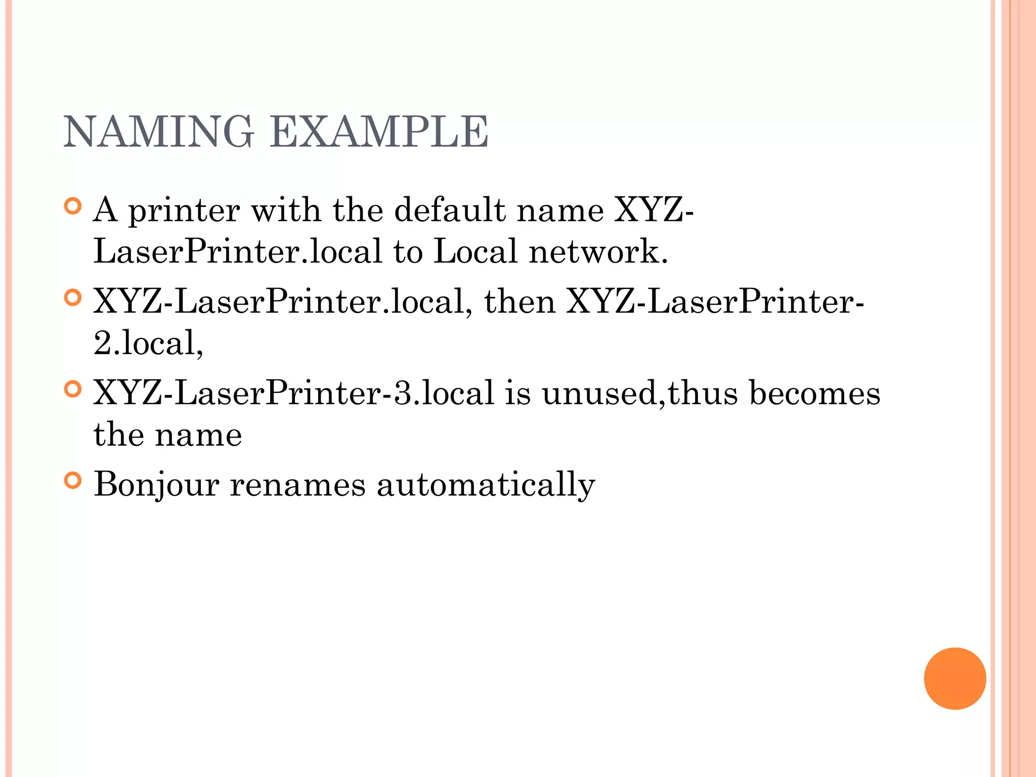 Bonjour protocol | PPT