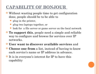 Bonjour protocol | PPT
