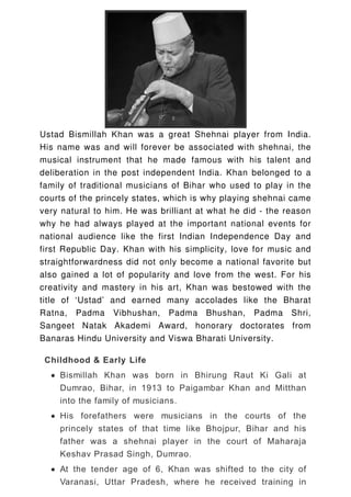 Bismillah Khan Sketch