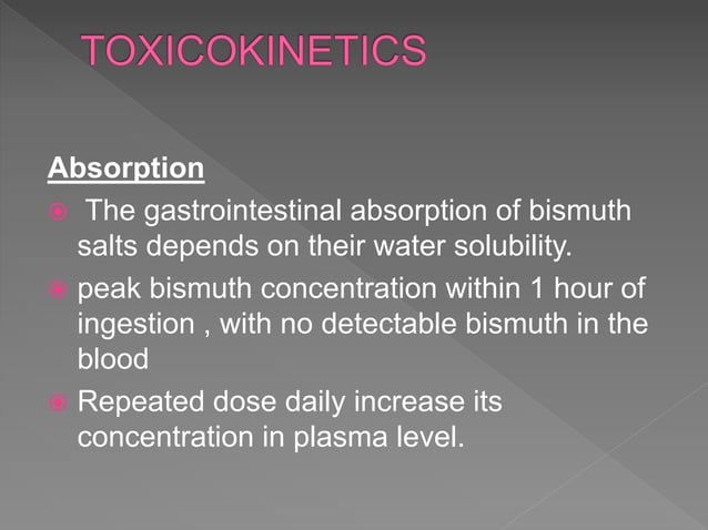 Bismuth toxicity | PPTX