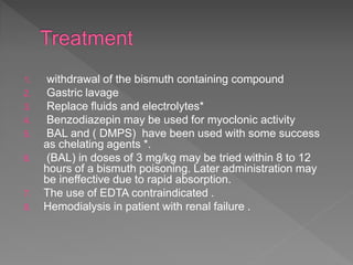 Bismuth toxicity | PPTX