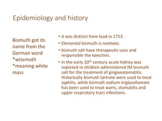 Bismuth toxicity | PPTX