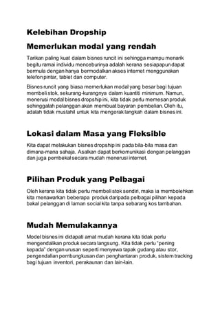 Bisnes dropship | DOCX