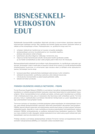 FiBAN - "Bisnesenkelisijoittajaksi?" -esite | PDF