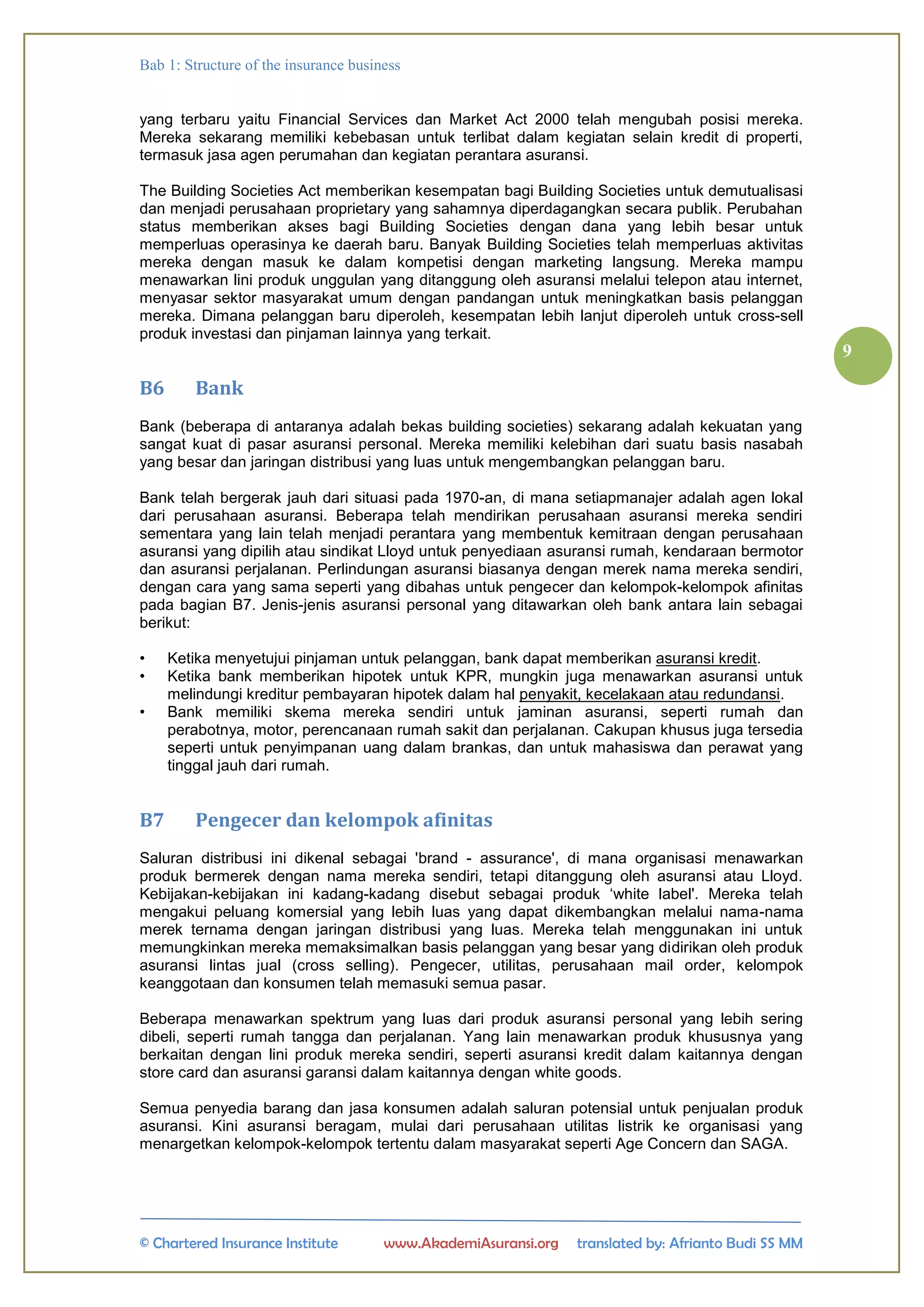 Bisnis dan keuangan asuransi modul kurikulum baru - sample1 | PDF