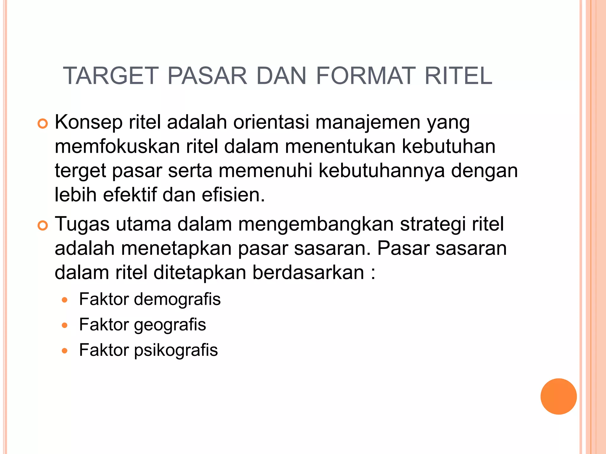 Strategi Pemasaran Ritel | PPTX