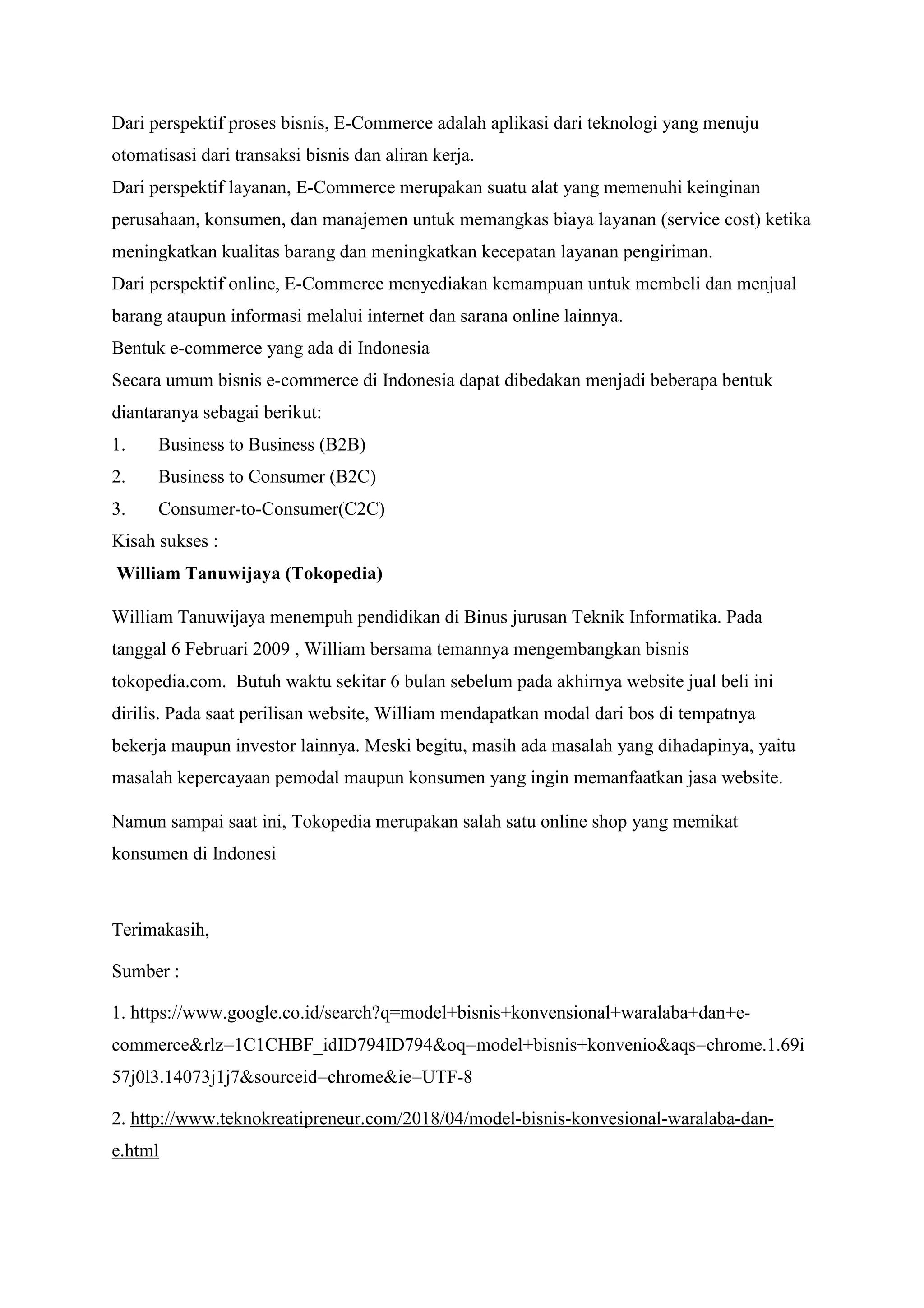 Bisnis konvensional, waralaba, e commerce (pertemuan 5) | PDF