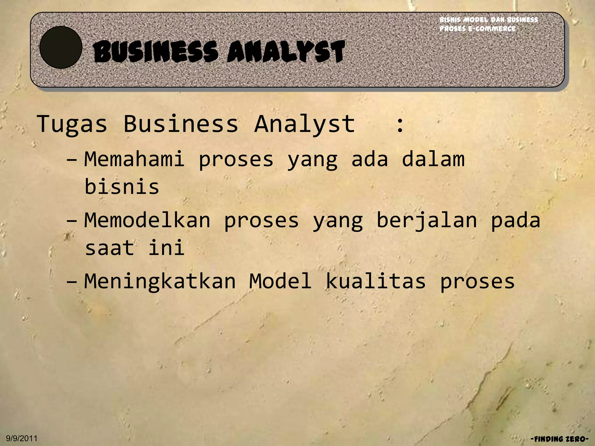Bisnis model dan bisnis proses e commerce | PPSX